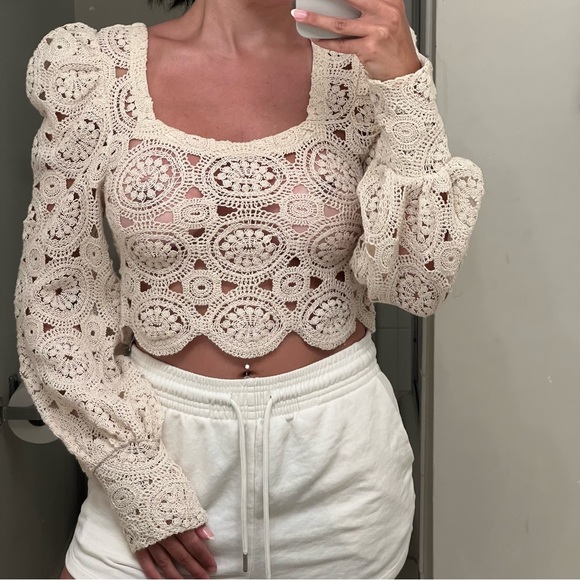 Zara | Tops | Zara Crochet Top | Poshmark